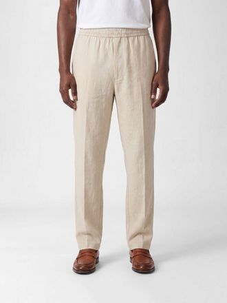Calvin Klein Slim-Fit-Hose aus Leinen-Baumwoll-Mischung mit elastischem Bund