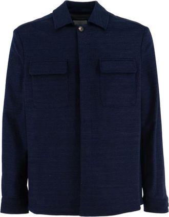 Eleventy Homme, Vestes, Bleu, Taille: 2XL Chemise &agrave; Poches