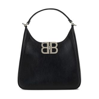 Balenciaga Schwarze Schultertasche Chic Gepr&auml;gtes Logo - - Bags - Damen - Schwarzk - ONE SIZE