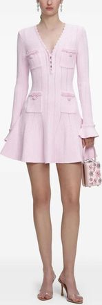 Self Portrait robe courte à ornements de perles - Rose