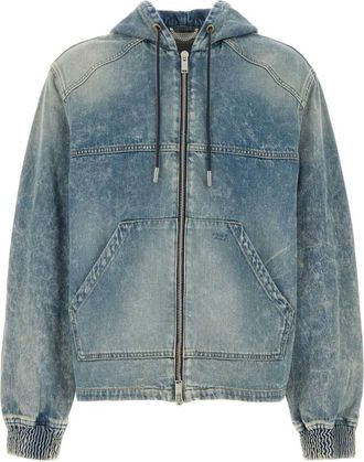 1989 STUDIO 1989 Studio, Homme, Sweatshirts et sweats &agrave; capuche, Bleu, Taille: L Denim Sweat &agrave; capuche Zip Up