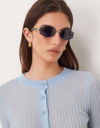 Marc Jacobs Marc Jacobs - Eckige Sonnenbrille in Gold und Blau