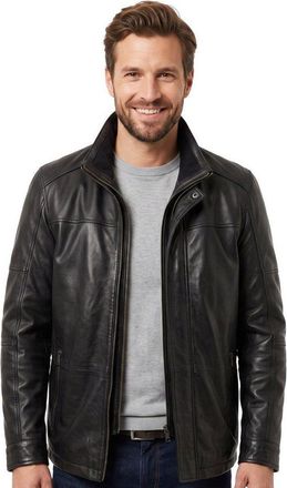 Maddox Lederjacke HJM-89 klassisch MADDOX - Herren Lederjacke Longjacke Parka Lammnappa schwarz