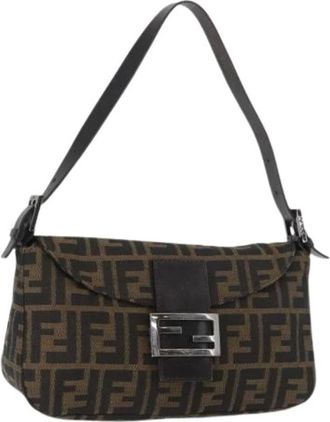 Fendi Pre-owned Sac bandouli&egrave;re Fendi en toile - Femme - Pre-owned - Brun - Taille: ONE Size
