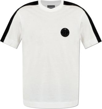 Emporio Armani Homme, Tops, Blanc, Taille: XL T-Shirt avec &Eacute;cusson Logo