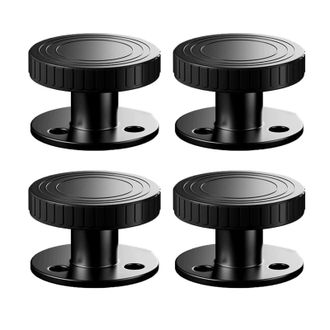 Generic 2er- oder 4er-Set M&ouml;belf&uuml;&szlig;e 27-40 mm, Ersatzf&uuml;&szlig;e aus Metall for Sofas, mit Rutschfester Unterlage for Schreibtisch/Bett/Sofa/Tisch/Schr&auml;nke(Black-4pc)