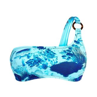Vilebrequin Femme, Maillots de bain, Bleu, Taille: 44 FR Haut de bikini bralette asym&eacute;trique Coral Reef Vilebrequin