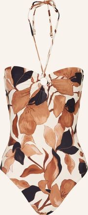 Seafolly Bandeau-Badeanzug Secret Garden schwarz