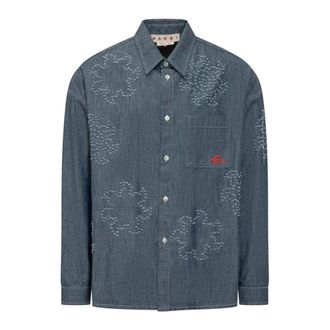 Marni Camicia Chambray Shirt - - Shirts - Herren - Blau - L