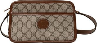 Gucci Hobo Bags - Gucci GG Supreme Schultertrasche Braun Fullset / s - Gr. unisize - in Braun - f&uuml;r Damen