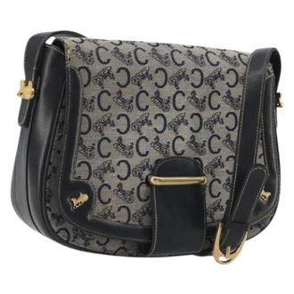 Celine Pre-owned Vintage Canvas Umh&auml;ngetasche - - Pre-owned - Damen - Blau - ONE SIZE