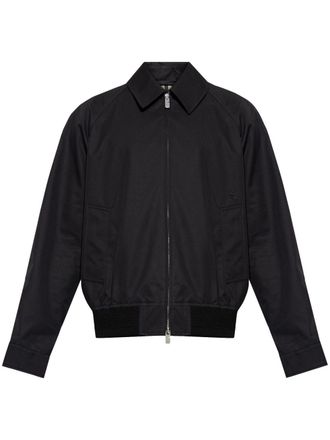 Burberry veste Harrington en gabardine - Noir