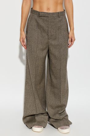 Rick Owens Womens Pantalon Large Wide Tailored Gris Anthracite Gray Trousers