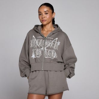MyProtein Sweat &agrave; capuche zipp&eacute; lifestyle graphique Lift MP femme - Truffe fonc&eacute; - XS