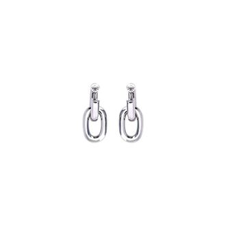 Paco Rabanne Womens Silver Resin Earrings