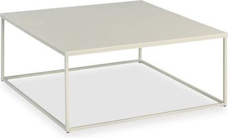 IDIMEX Table basse carr&eacute;e hilar, cadre et plateau en m&eacute;tal laqu&eacute; noir