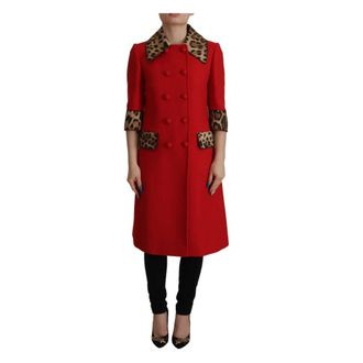 Dolce & Gabbana Femme, Manteaux, Rouge, Taille: 34 FR Trench-coat manches 3/4