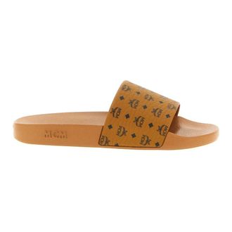 MCM Monogramm-Print Gummi-Pantoletten - - Shoes - Damen - Braun - 43 EU
