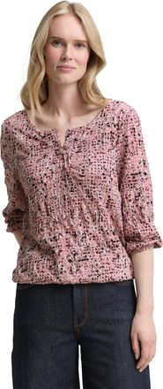 Tom Tailor Damen 1047731 Crinkle Blusenshirt mit Muster, 38827-Rose Abstract Dot Design, 3XL