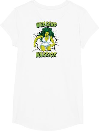 MARVEL She-Hulk Weekend Warrior Burst Through Wall T-Shirt