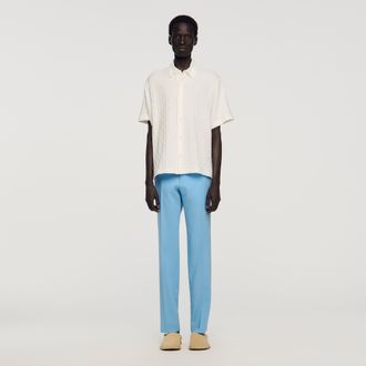 Sandro Chemise coton jacquard Square Cross