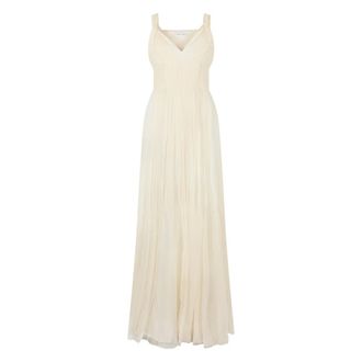Alberta Ferretti Femme, Robes, Blanc, Taille: 38 FR &Eacute;l&eacute;gante Robe Longue