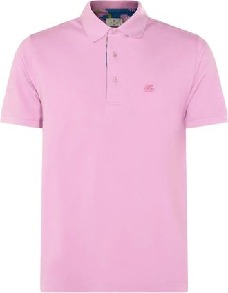 Etro embroidered-logo polo shirt - Rosa