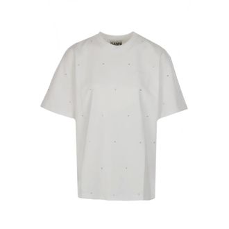 Ganni Femme, Tops, Blanc, Taille: 36 FR Collection de Chemises et Hauts &Eacute;l&eacute;gants