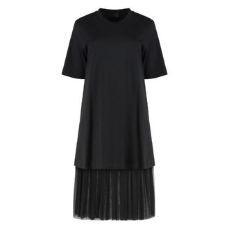 Moncler Baumwoll- und T&uuml;llkleid - - Dresses - Damen - Schwarzk - M