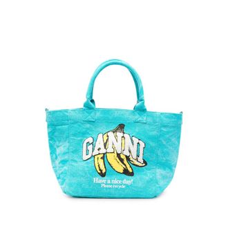 Ganni Logo-print Tote Bag