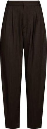 Tibi Pantalon large en laine m&eacute;lang&eacute;e