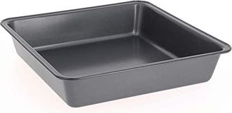 De Buyer Quadratische Backform aus antihaftbeschichtetem Stahl, 22,5 x 22,5 x 5 cm, Schwarz