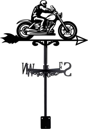 Generic Wetterfahnen, Dekorative Dachwetterfahne Aus Metall, Windmessger&auml;T F&uuml;R Den Au&szlig;Enbereich, Windrichtungsanzeiger F&uuml;R Garten, Bauernhaus, Eisen(B)