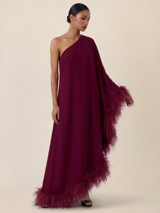 Apart Abendkleid mit Federn