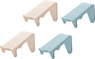 BESPORTBLE 4 St&uuml;ck Schuhhalter aus Leichtem Pp Material Platzsparend Langlebig und Praktisch zur Schuhorganisation im Haushalt in Blau und Khaki f&uuml;r Wohnzimmer u