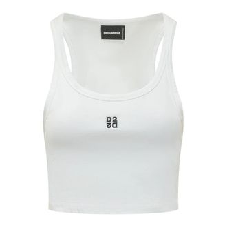 Dsquared2 Cropped Top - - Tops - Damen - Wei&szlig; - M