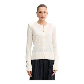 Simona Corsellini Cardigan &agrave; boutons - Femme - Pulls - Beige - Taille: 42 FR