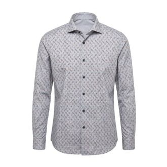 Xacus Sporthemd mit Print - - Shirts - Herren - Grau - L