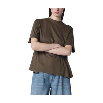 Jacquemus T-shirt brod&eacute;e logo - Femme - Tops - Brun - Taille: 36 FR