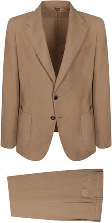 Dell'Oglio Homme, Costumes, Brun, Taille: 2XL Costume en lin Avio