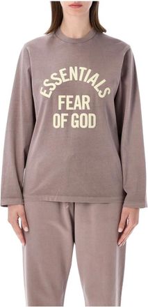 Fear of God Femme, Tops, Brun, Taille: 40 FR Campus 90s LS Tee