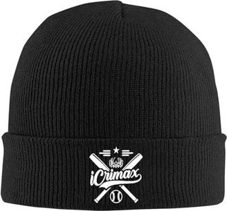 Generic Casquette dHomme, battes de Baseball et Logo Design de Logo, Chapeau tricot&eacute; Unisexe Hommes, Bonnet, Casquette Thermique Chaude Hiver pour Le v&eacute;lo en 