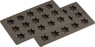 Lurch 565020 FlexiForm Zimtsterne 2er Set / 2 Backformen für Kekse je 17 x 30 cm braun
