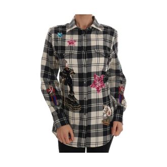 Dolce & Gabbana Plaid Embellished Shirt - - Blouses & Shirts - Damen - Mehrfarbig - M