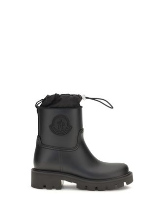 Moncler Womens Rain Boots Black