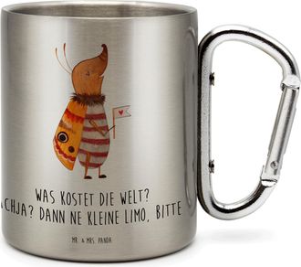 Mr. & Mrs. Panda Kaffeebecher Nachtfalter F&auml;hnchen - Geschenk, Lustige Spr&uuml;che, S&uuml;&szlig;, Thermobecher, Trinkbecher, K&auml;fer, K&uuml;che Deko, Tasse, Spruch Witzig, thermotasse, B