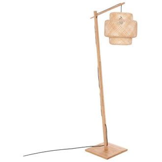 PEGANE Lampe à poser, lampadaire en bambou coloris beige - diamètre 36 x Hauteur 171,5 cm Pegane