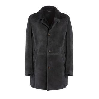 Gimos Soft Scamosciato Merinillo Shearling-Mantel - - Coats - Herren - Blau - XL