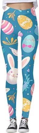 Generic Collant thermique 2026 pour femmes, hommes, femmes, imprim&eacute; floral de P&acirc;ques, leggings taille haute, pantalon dexercice serr&eacute; &eacute;lastique 5, bleu, XXL