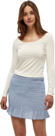 Desires Womens,Giselle Long Sleeve Slim Tee, 0011 GARDENIA,S